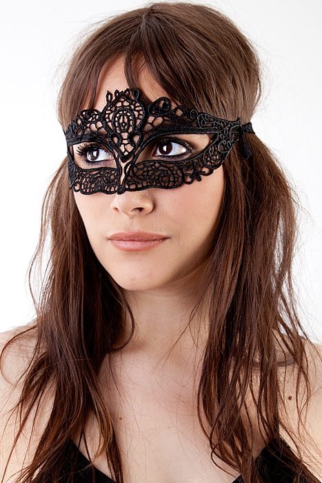 Black Lace Venetian Mask - Shock Store