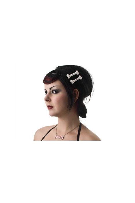 Hairclips mini bone splattered - Shock Store