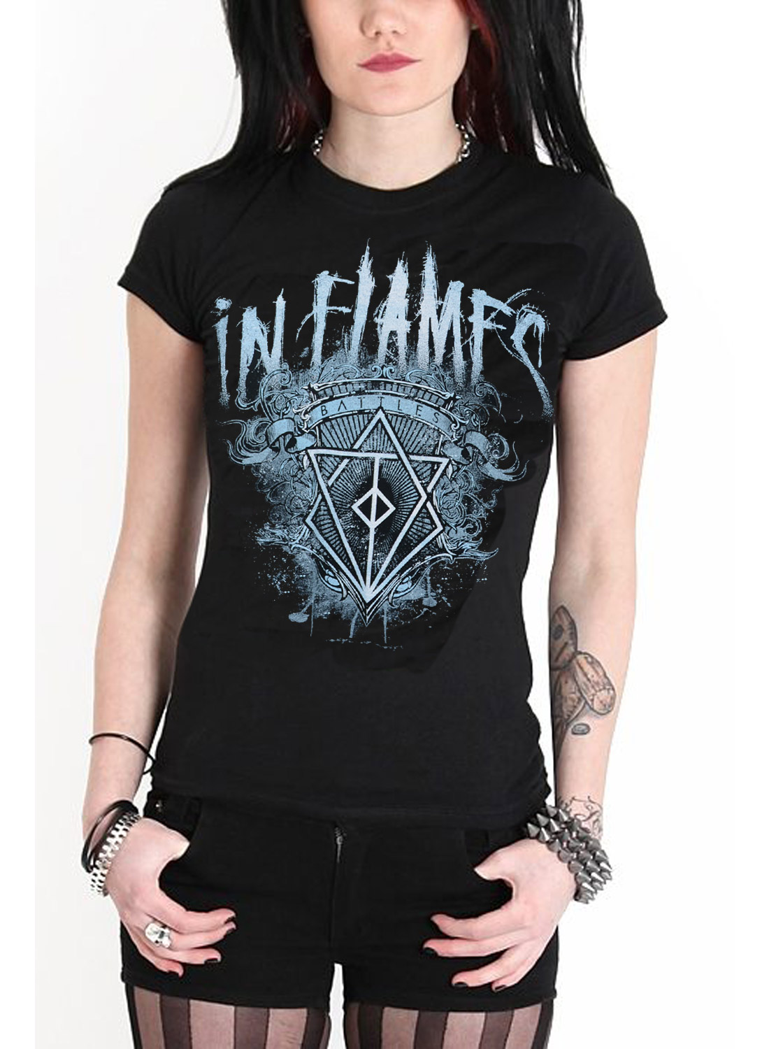 In Flames Battle Crest Top är en officiell merch från In Flames